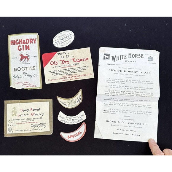 Swain & Co. | Office | Original Vintage Booths Speyroyal More Labels ...